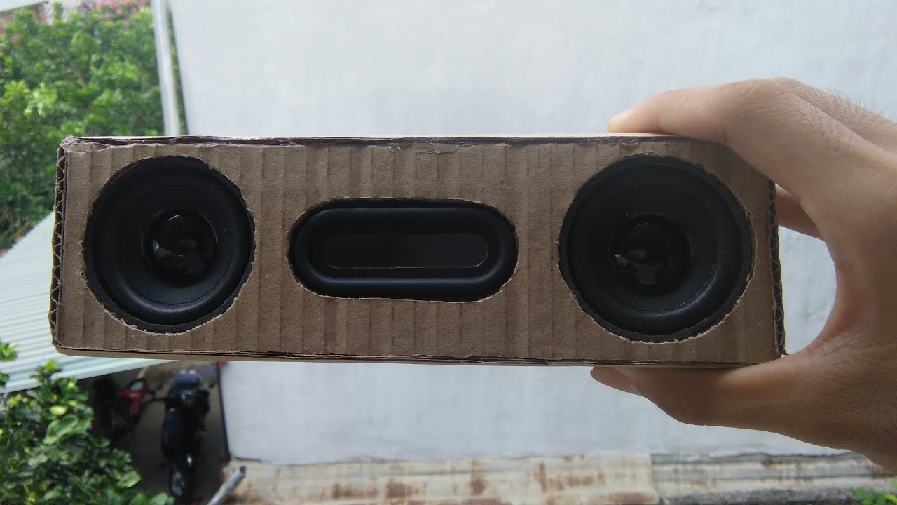 DIY mini Sound bar with carton.|Mini amplifier speaker| - YouTube