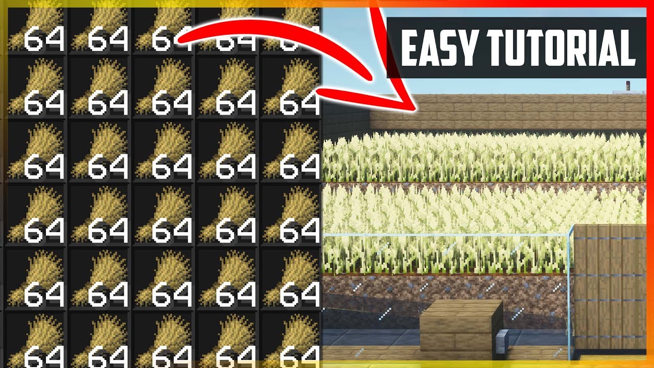 ⚒️ Minecraft 1.17+ Automatic Wheat Farm Tutorial (EASY) - YouTube