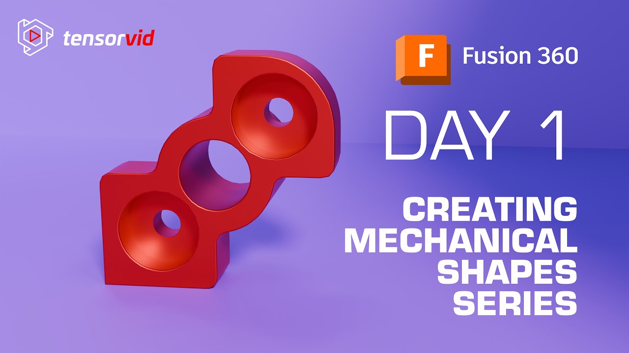 How to create a mechanical shape in Autodesk Fusion 360 for beginners ...