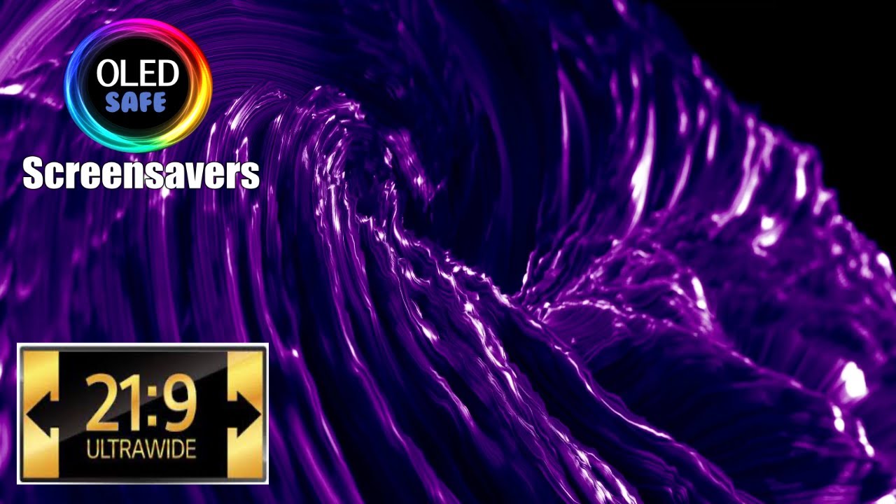21:9 Ultrawide Wave Loop Multi-Color Screensaver - 10 Hours - 4K - OLED ...