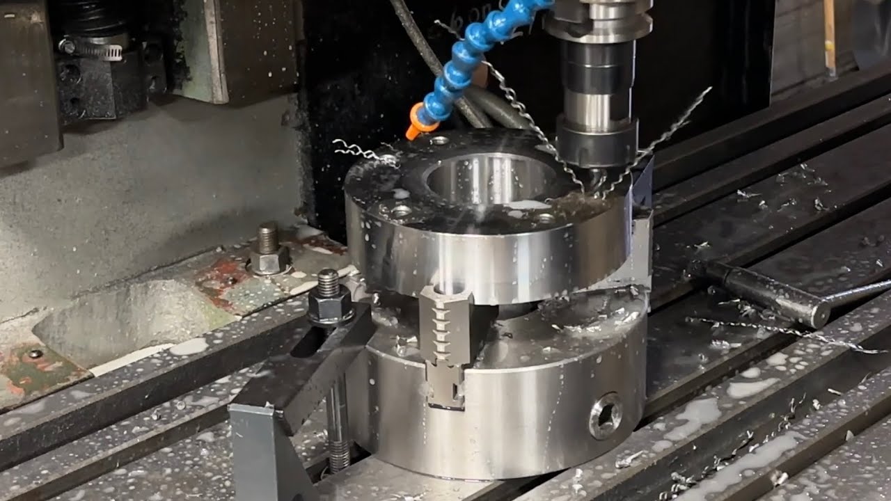 Part 2: Milling track adapters on the CNC mill - YouTube