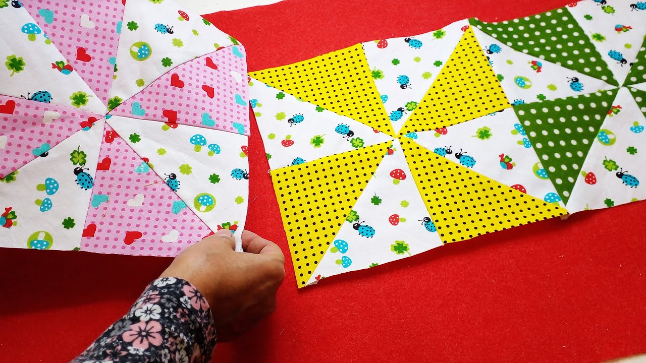 wonderful patchwork project with a clever sewing trick | DIY - YouTube