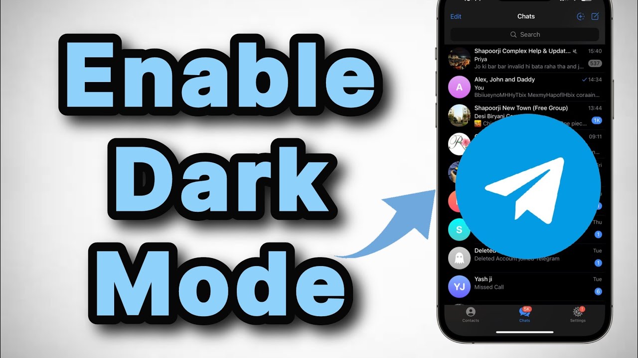How to enable Dark Mode in Telegram - YouTube