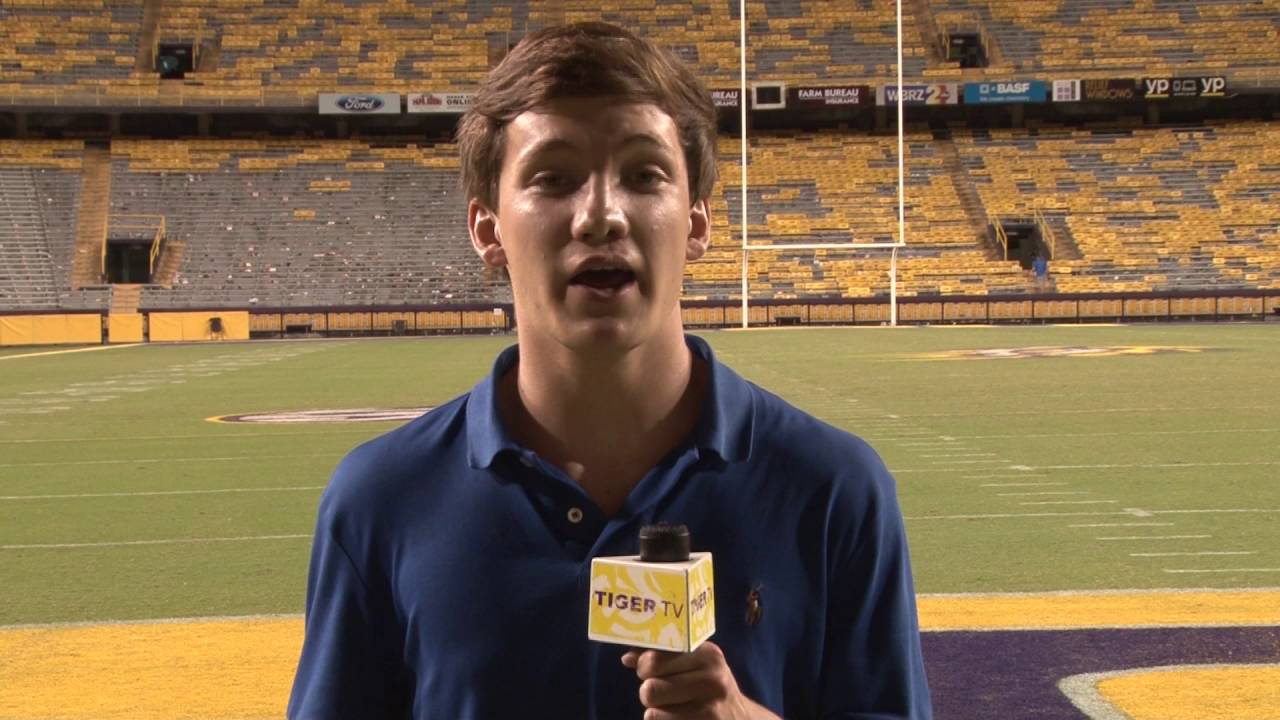 LSU QB Danny Etling poised for first road start - YouTube