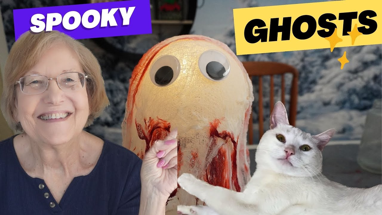Making a DIY Spooky Ghost with Cheesecloth and Fabric Stiffener - YouTube