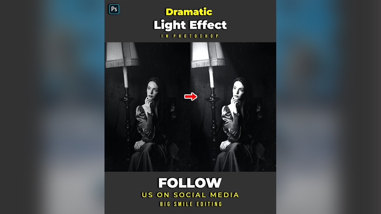How To Create a Dramatic Light Effect - Photoshop Tutorial - YouTube