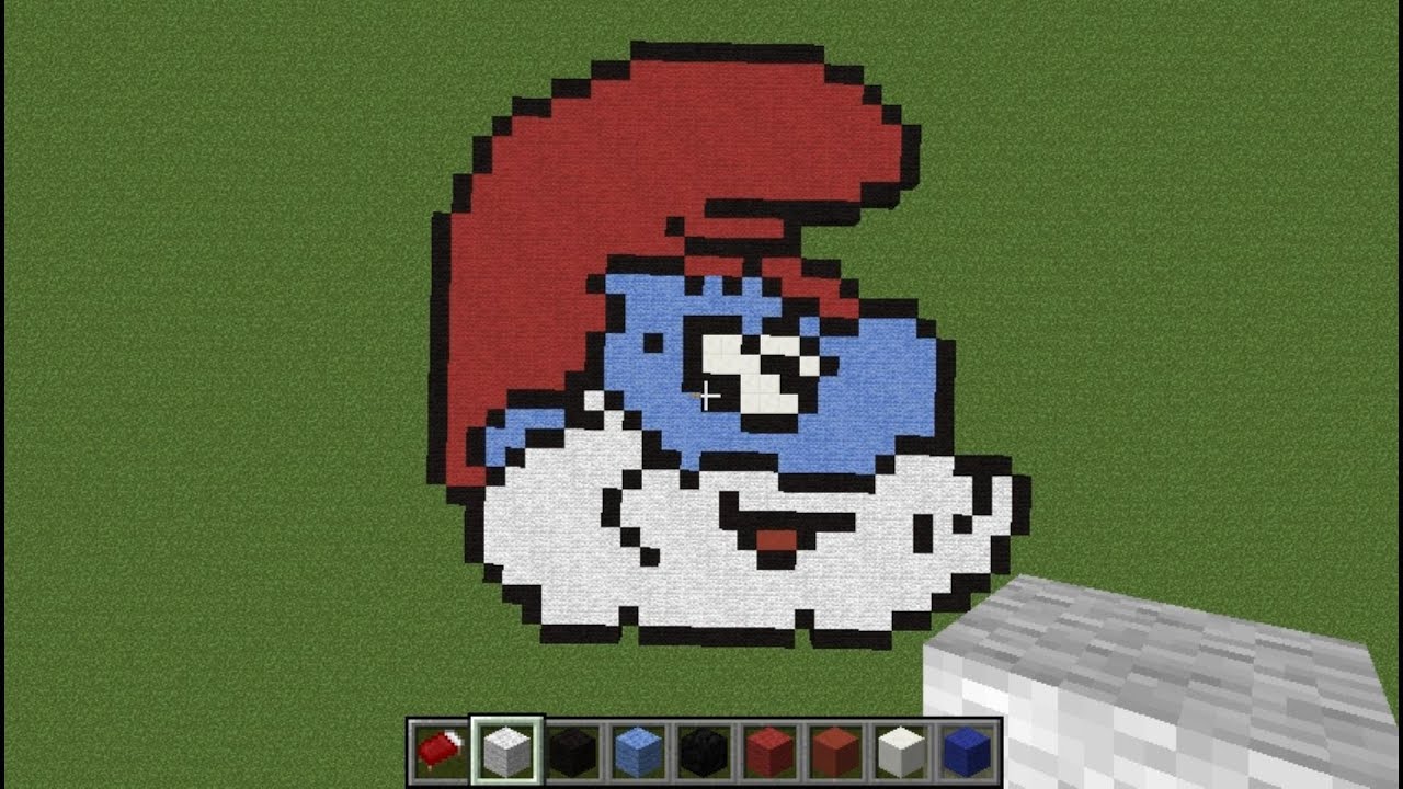 Papa Smurf - Minecraft Pixel Art Creative Builds #18 (Hot N***a by ...