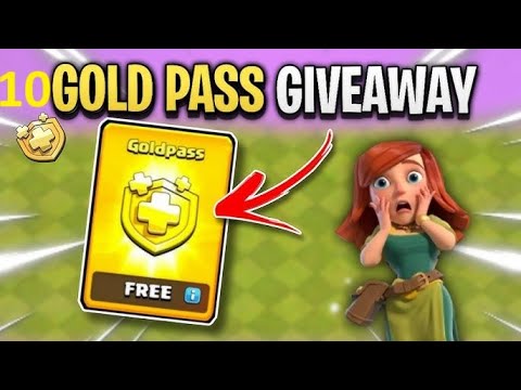 TOMORROW 10 SUNDAY 10 GOLDPASS GIVEAWAY JOIN FAST😍🤗|Clash of clans 🤗😍 - YouTube