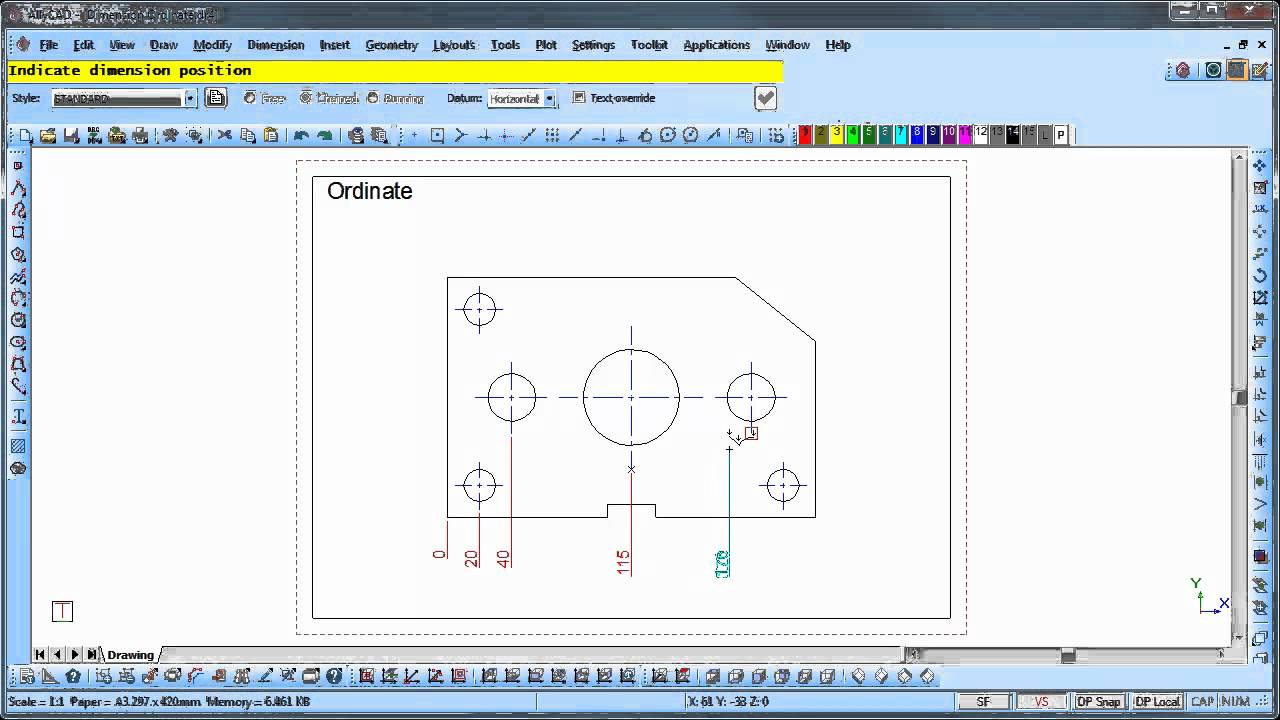 AllyCAD Software: Using Ordinate Dimensions - YouTube