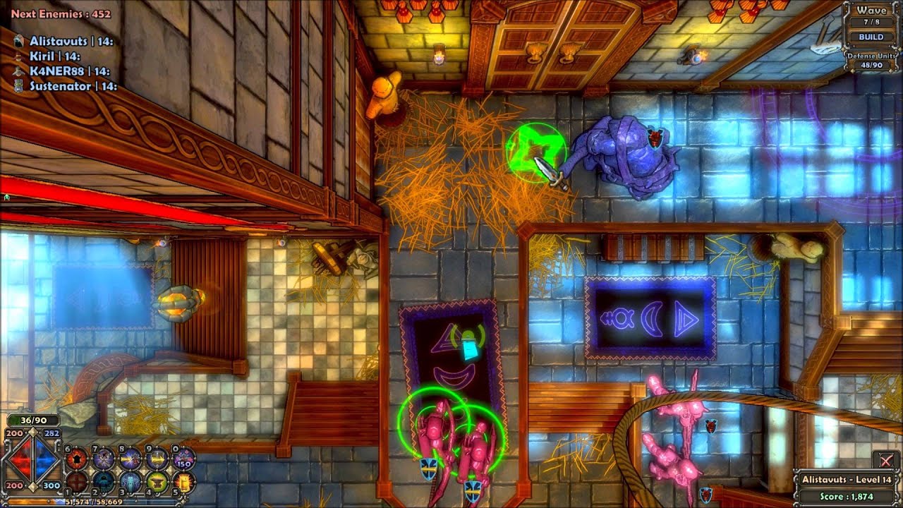 Dungeon Defenders 4 Player Co-op Castle Armory - YouTube