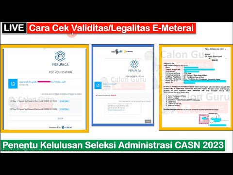 LIVE Cara Cek Keaslian Meterai Elektronik / Cek Keaslian Meterai Peruri di Verification Peruri ...