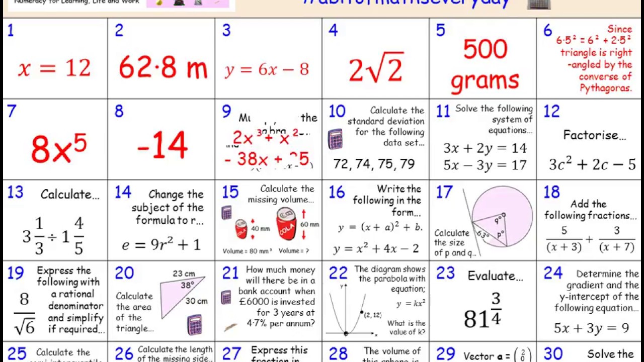 Nat 5 Maths November Calendar YouTube nat-5-maths-november-calendar-youtube
