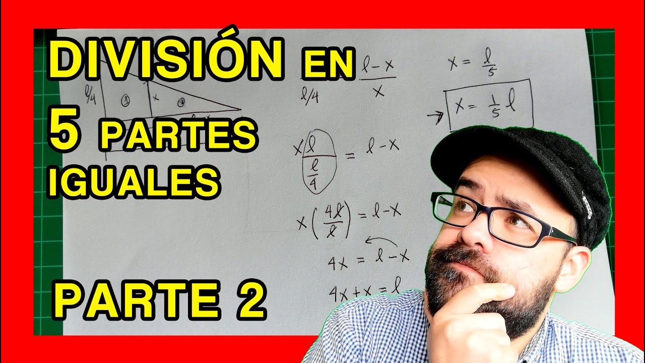 ¿Cómo dividir en 5 partes iguales el lado de un cuadrado de papel? ️ ...