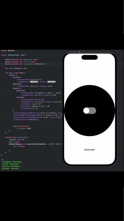#shorts Custom darkmode toggle button! #swiftui - YouTube
