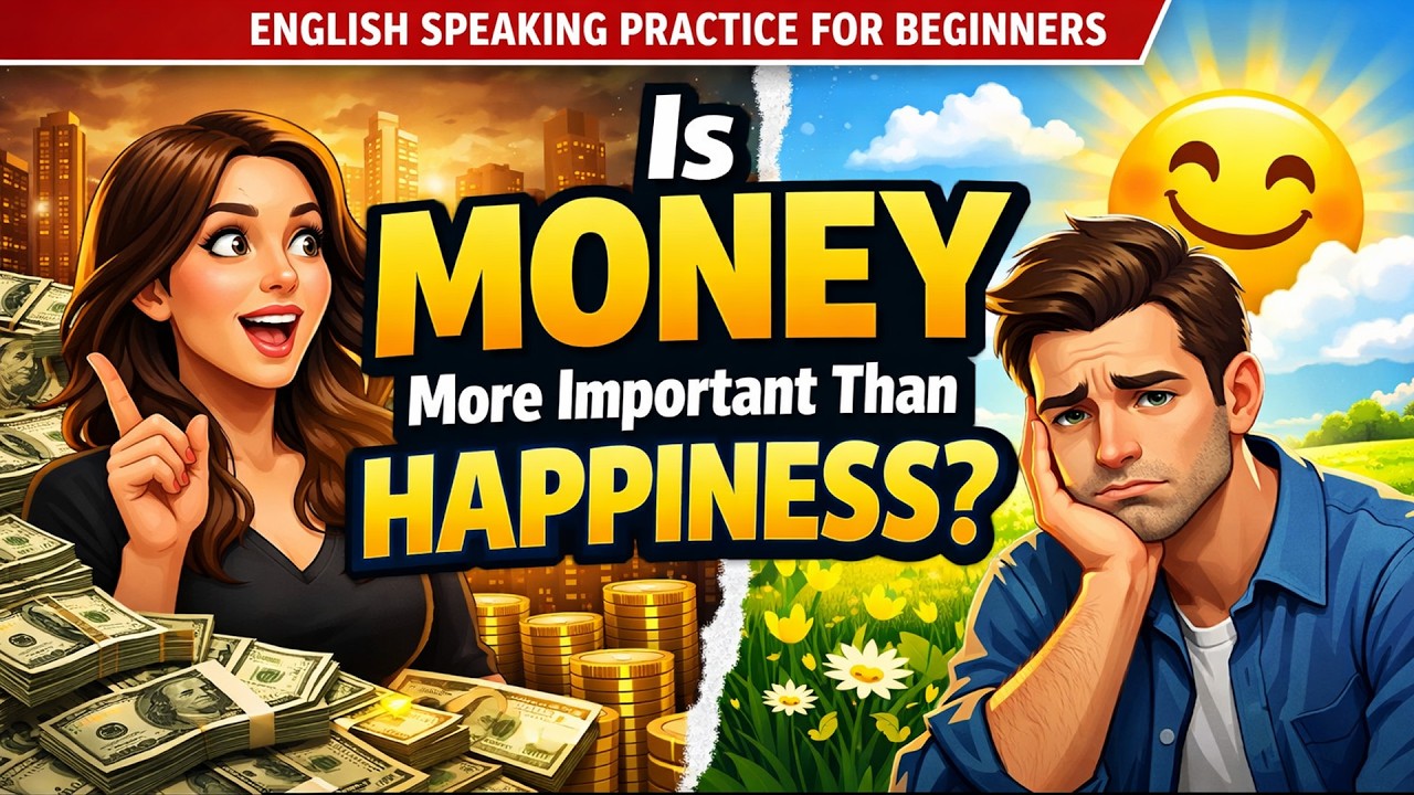 Is money more important than happiness? | English speaking practice for ...