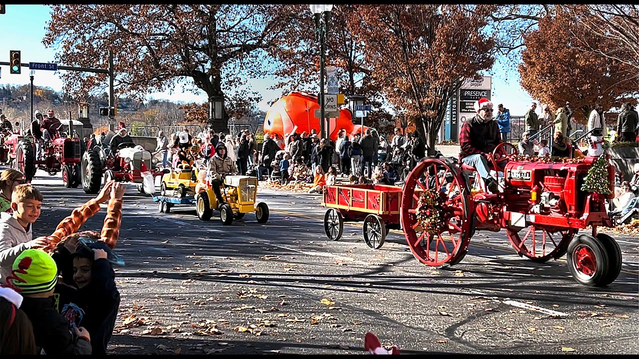 Old Tractors in Pennsylvania City's Christmas Parade: Collection of 9 ...