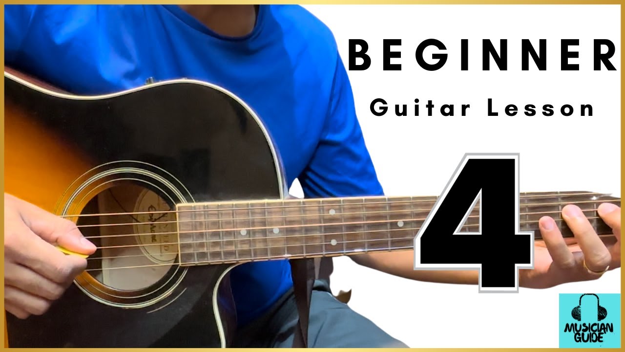 Beginner Guitar Lesson 4 | Learn with Us Everyday | 90 BPM - YouTube