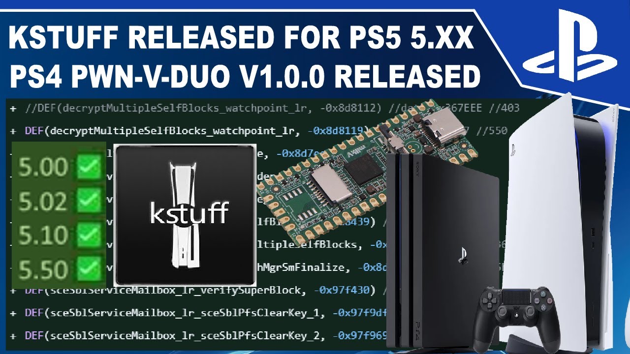 Kstuff Released for PS5 5.xx, PS4 Pwn-V-Duo Released - YouTube