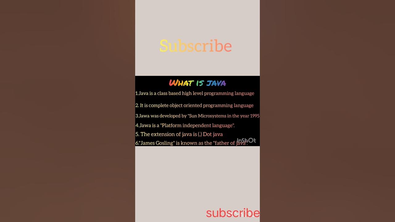 Introduction to what is Java / Definition of Java #interview #java # ...
