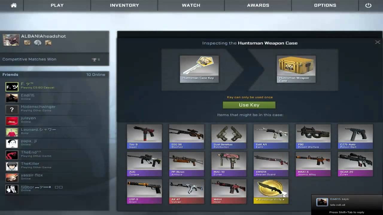 CS:GO Huntsman Case Opening - YouTube