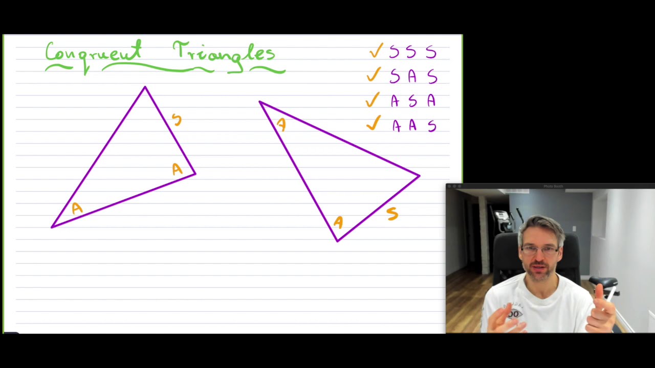 Grade 9 Math - Congruent Triangles SSS, SAS, ASA, AAS - YouTube