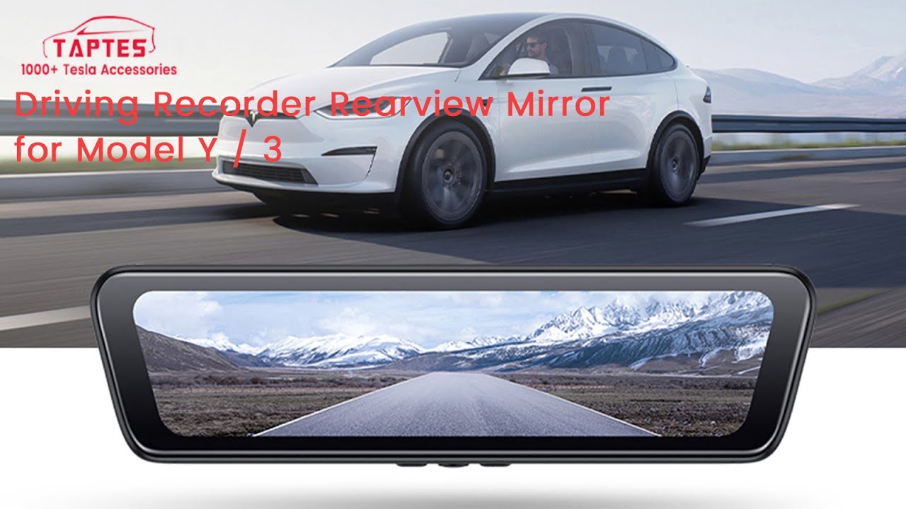 TAPTES Tesla Rearview Mirror Streaming Media for Model Y Model 3 ...