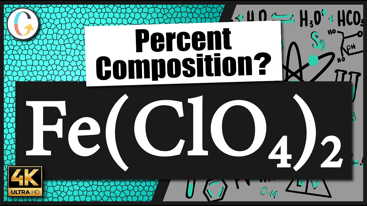 How to find the percent composition of Fe(ClO4)2 (Iron (II) Perchlorate ...