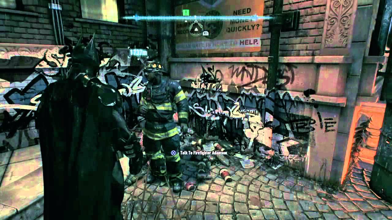 Batman Arkham Knight "missing firefighter" Adamson - YouTube