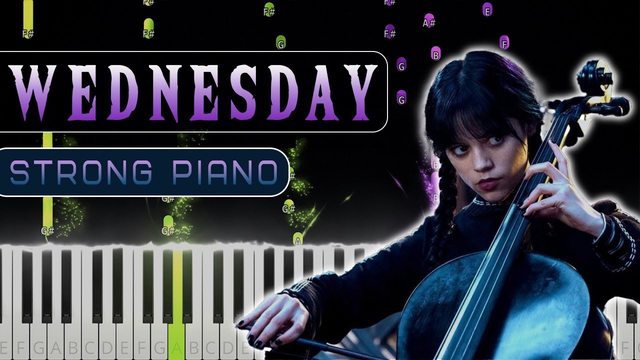 Wednesday Plays The Cello l Easy Piano Tutorial - YouTube