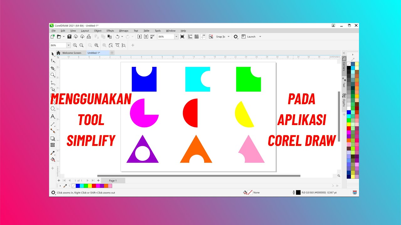 Cara Menggunakan Toll Simplify Di Corel Draw ( Episode 6 ) - YouTube