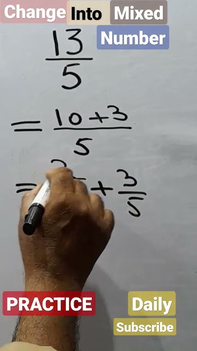 How To change Into Mixed Number#fractions#igcse #olevel #arshadjaved - YouTube