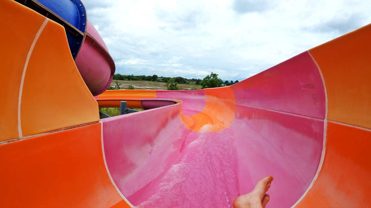 "AQUALOOP" Inner Tube Slide at Tube Trek Water Park - YouTube