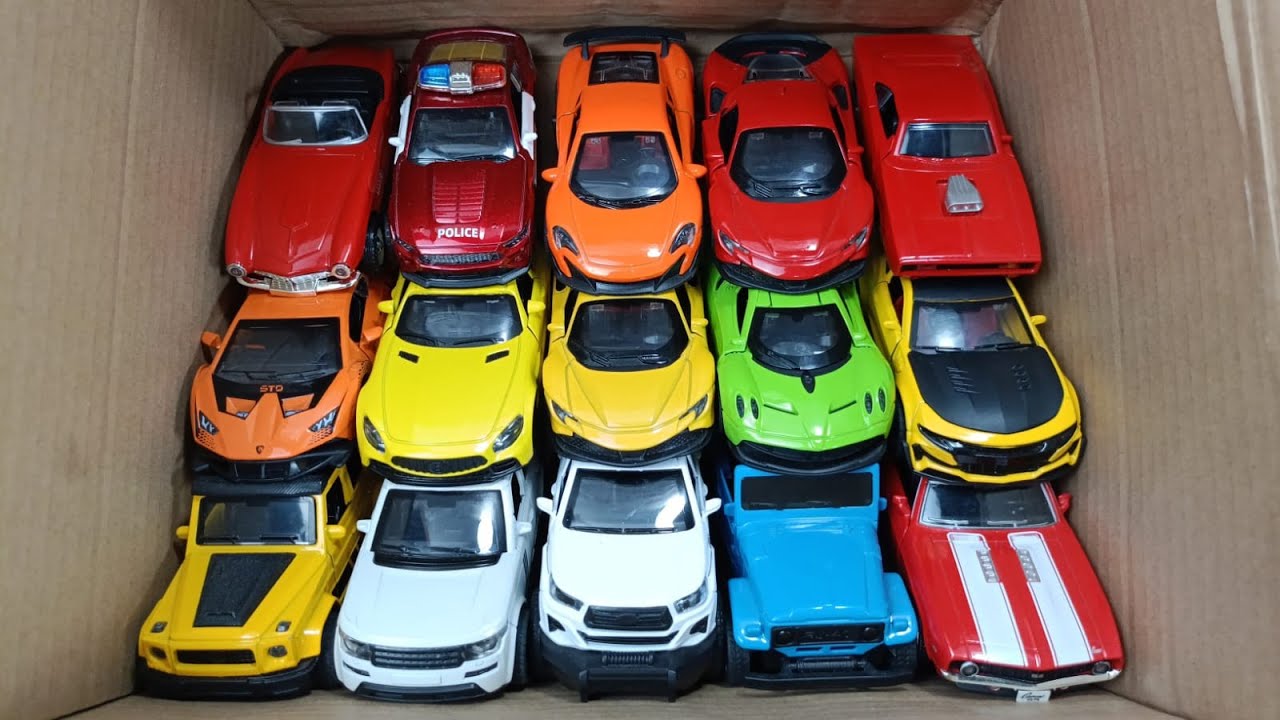 Box Full of Diecast Model Cars \ Miniature cars from the box 03 - YouTube