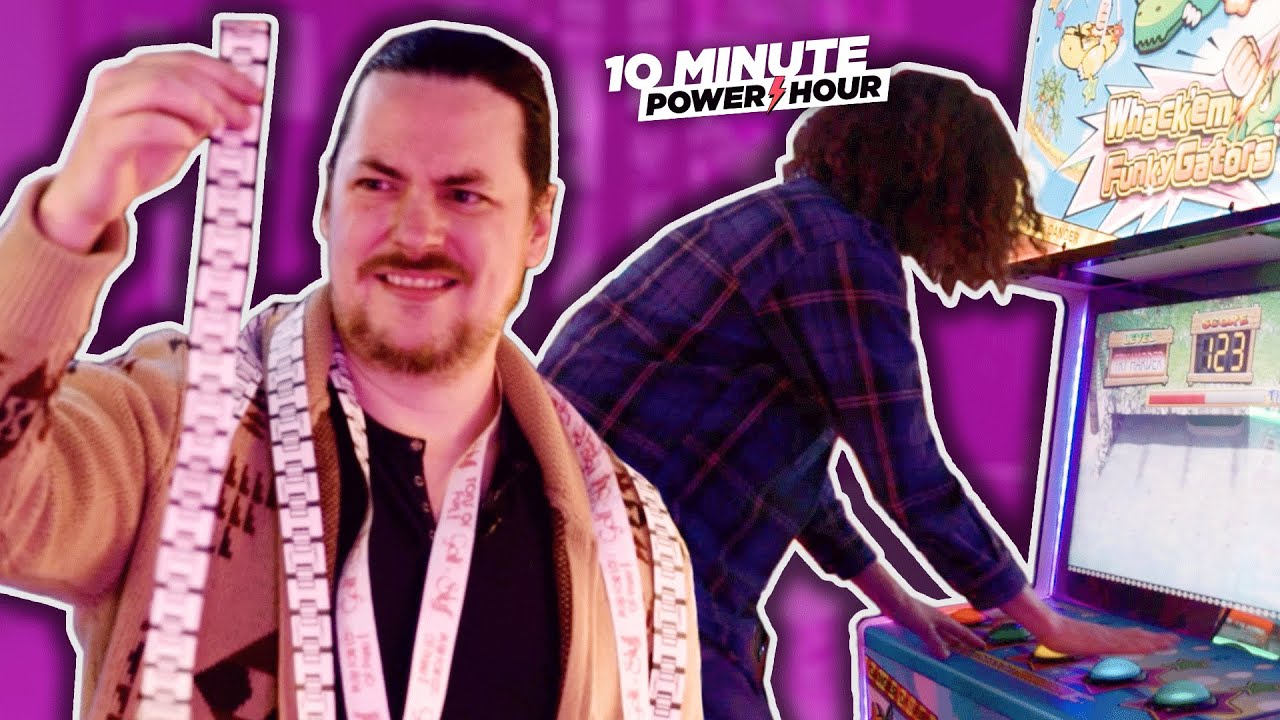 Winning all the tickets we can at the ARCADE - 10 Minute Power Hour ...