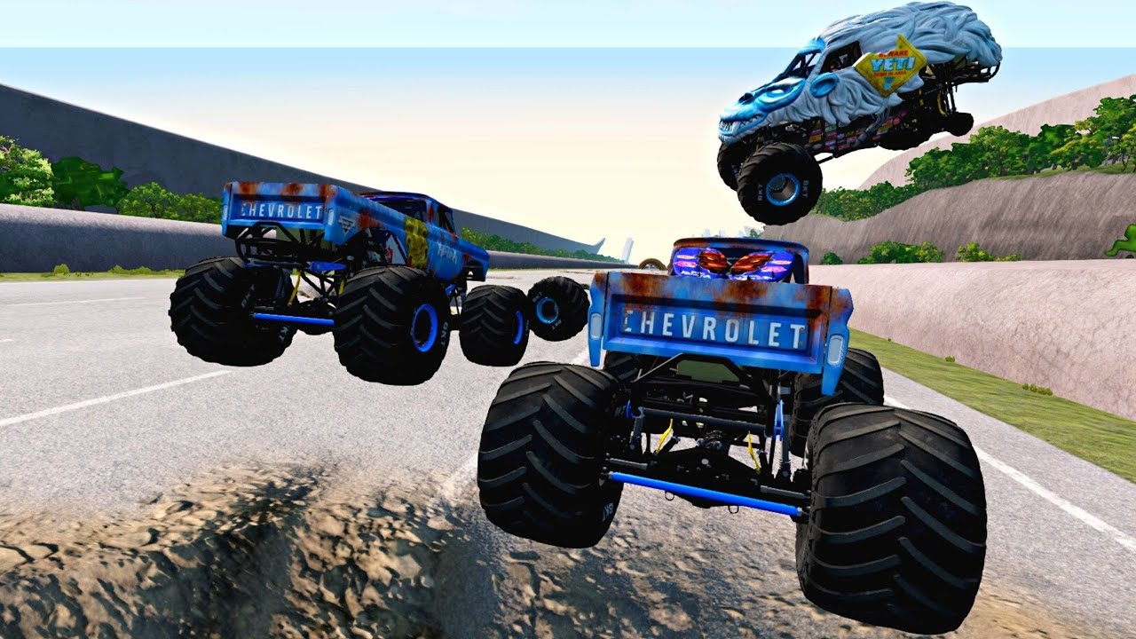 YETI Monster Jam VS Surfer Monster jam Decent and Destruction ...