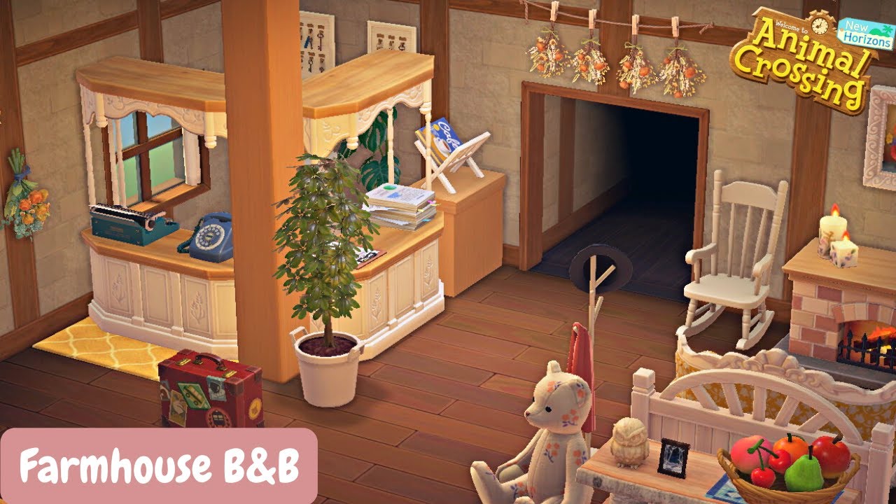 Farmhouse B&B Speed Build (Part 1: Lobby) || Animal Crossing New ...