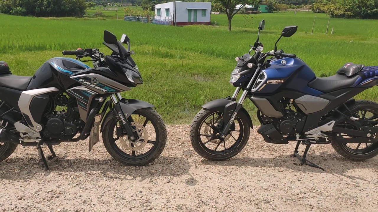 Yamaha fzs v3 VS yamaha fazer v2.0 - YouTube