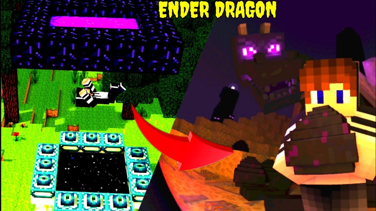 ENDER DRAGON killing and kill the animals drop op item survival ...