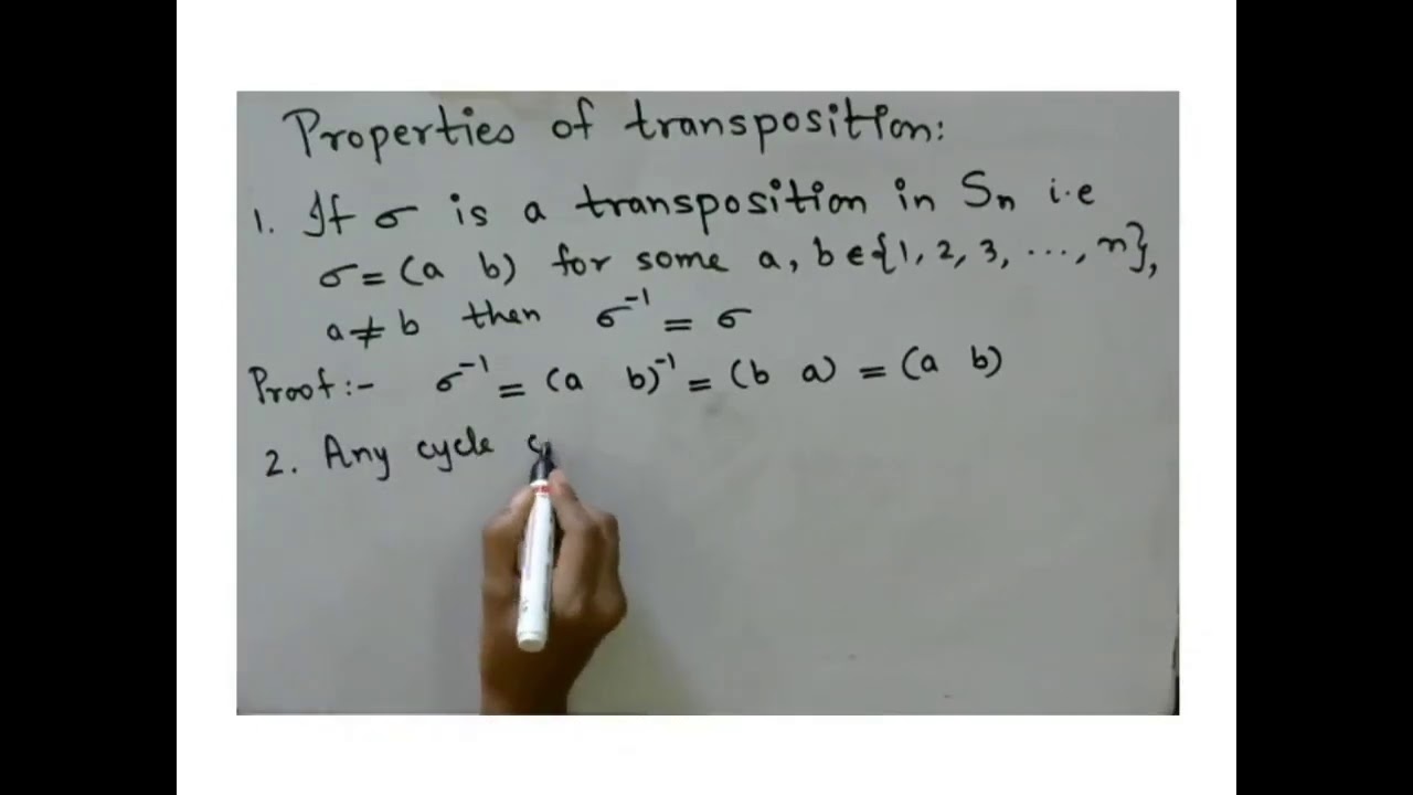 Properties of transposition - YouTube