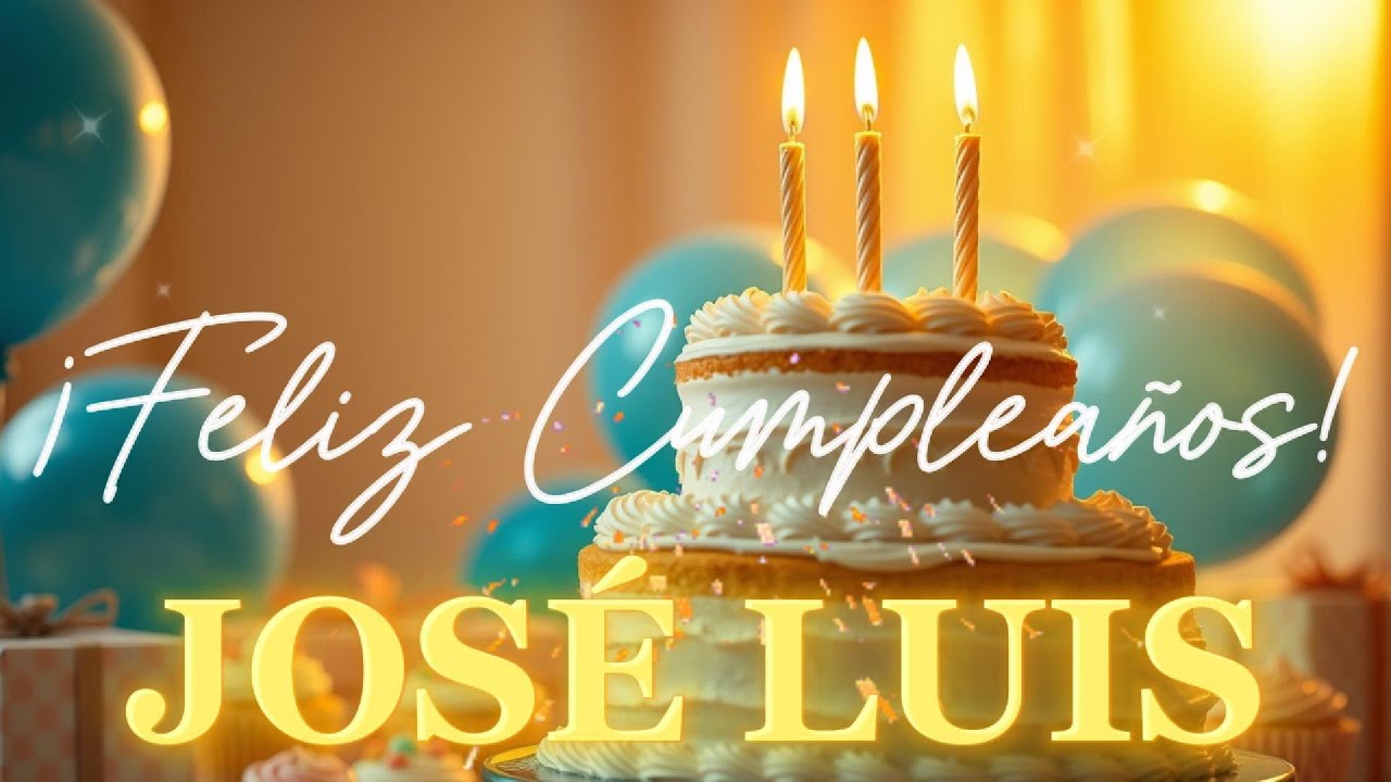 JOSÉ LUIS FELIZ CUMPLEAÑOS CON CANCIÓN Y NOMBRE 🎉 Felicidades José Luis ...
