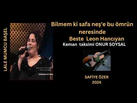 Bilmem ki safa neş'e bu ömrün neresinde - Lale Mumcu Başel