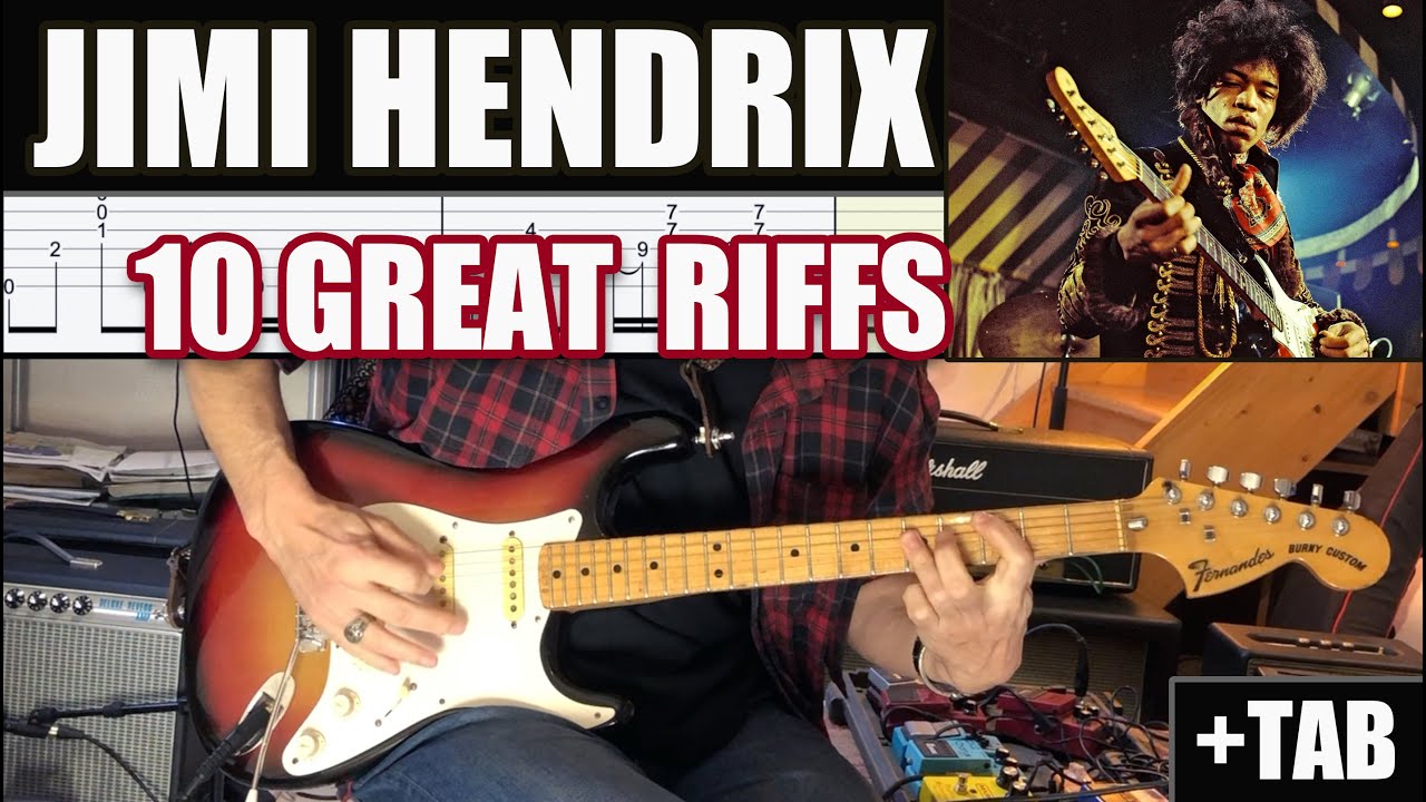 10 Great Jimi Hendrix Riffs Part 1 (+TAB) - YouTube