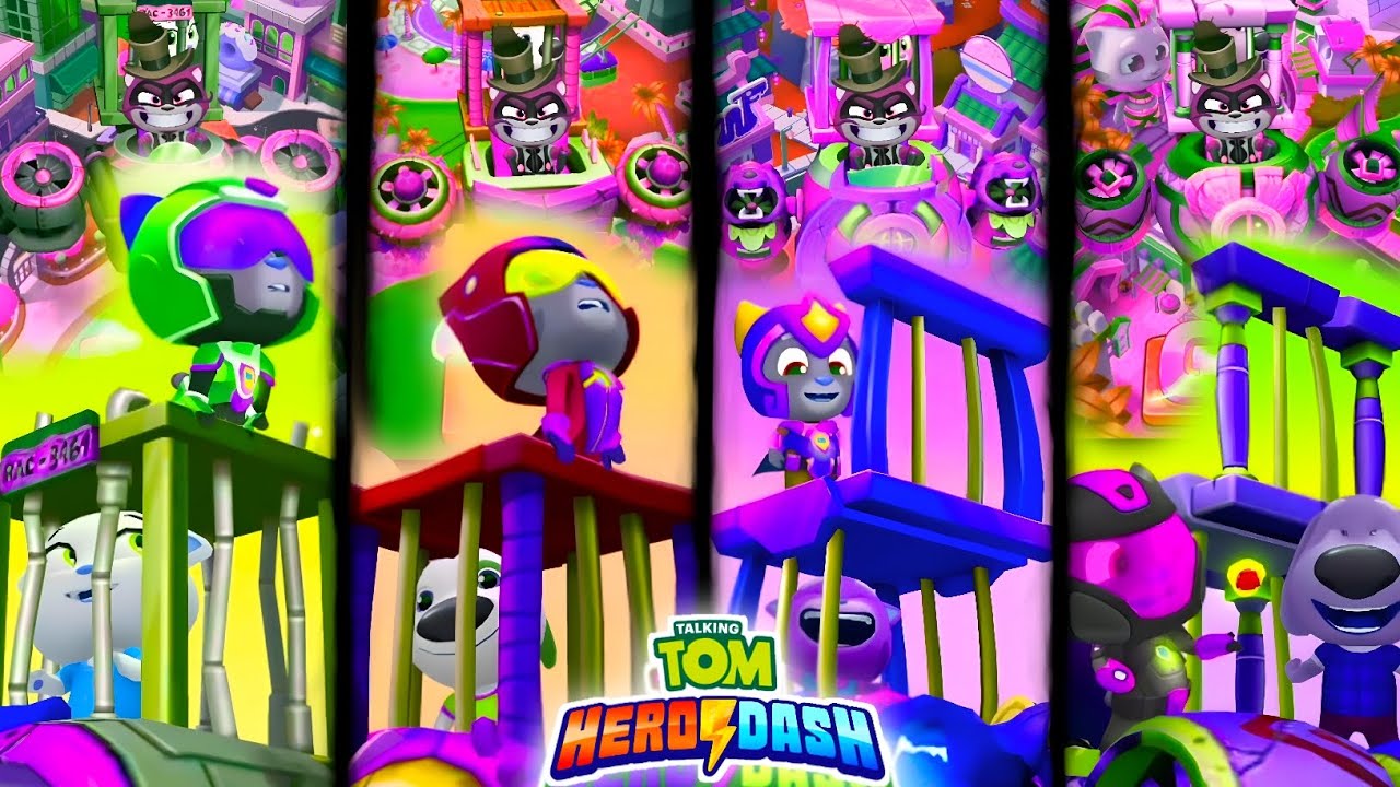 TALKING TOM HERO DASH -- COLOUR REACTION WORLD & ULTRA HERO TOM FIGHTS ...