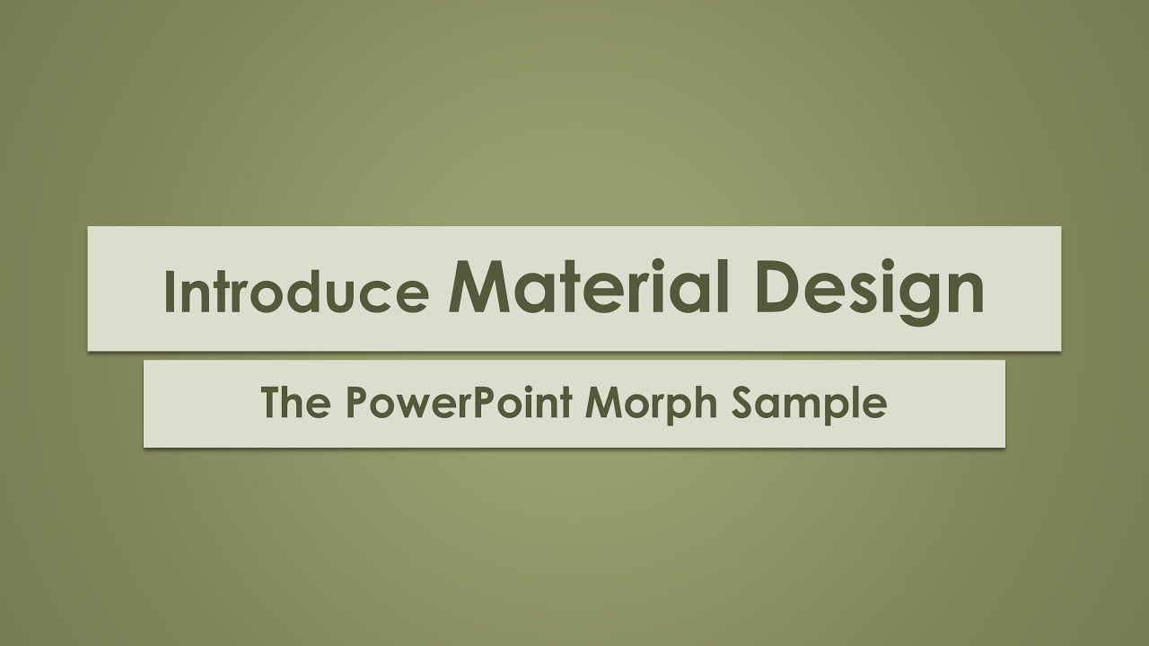 The PowerPoint Morph Sample (Practice) (轉化轉場練習) - YouTube