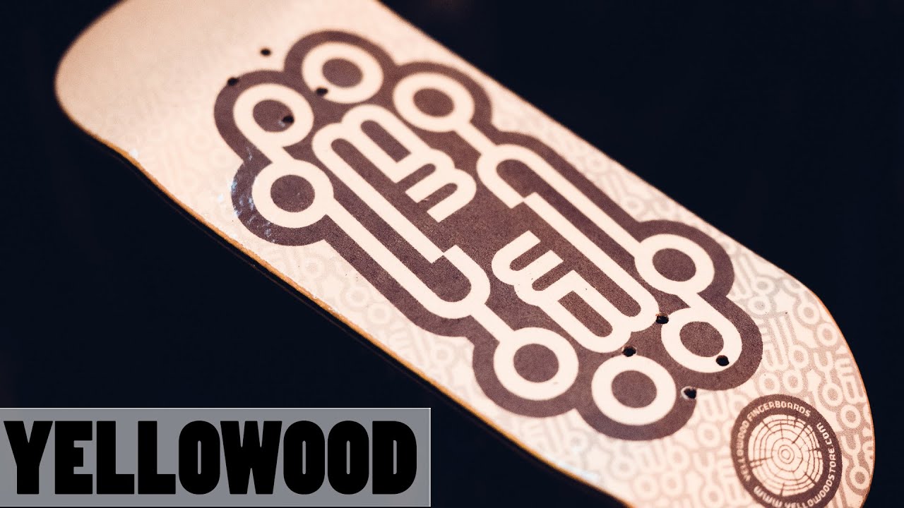 Yellowood Fingerboards - 34mm Sandy Logo Fingerboard Deck - Product ...