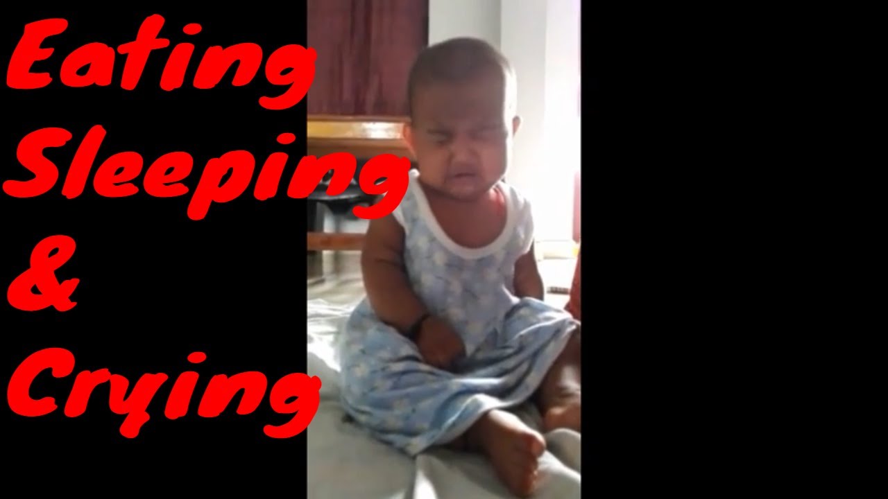 Cute Baby Sleeping while Eating & Crying Very Cute - YouTube