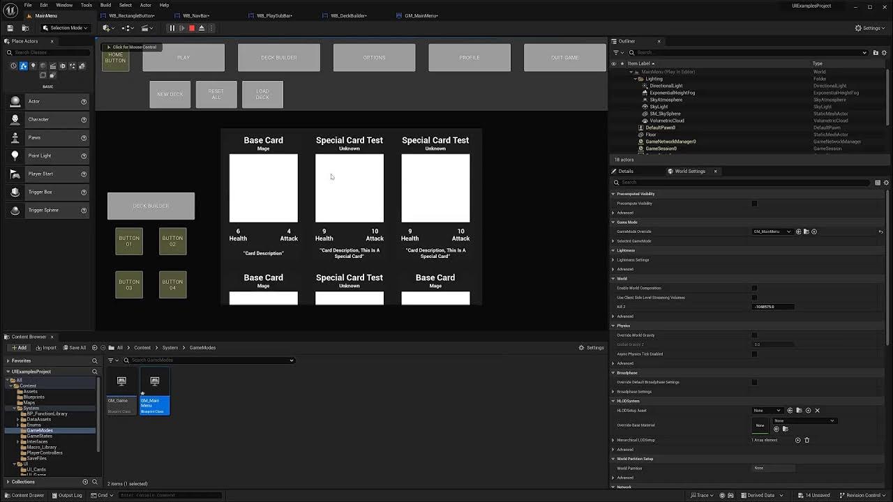 UE5 UI Example Project - YouTube