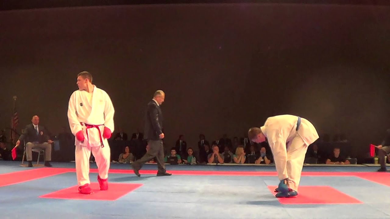 2015 USANKF 14-15 Elite Male Kumite Final +70kg Adam August Rotbart vs ...