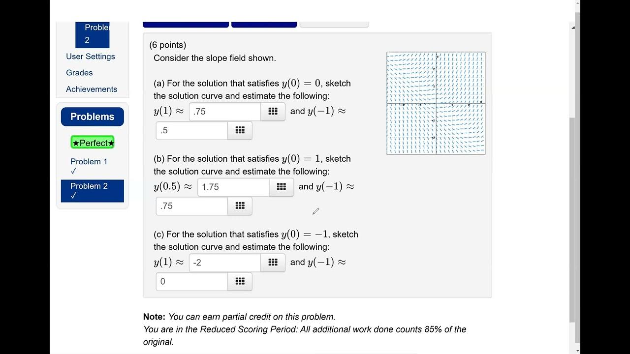 Direction Fields: For the solution that satisfies y(0)=0, sketch the solution curve - YouTube