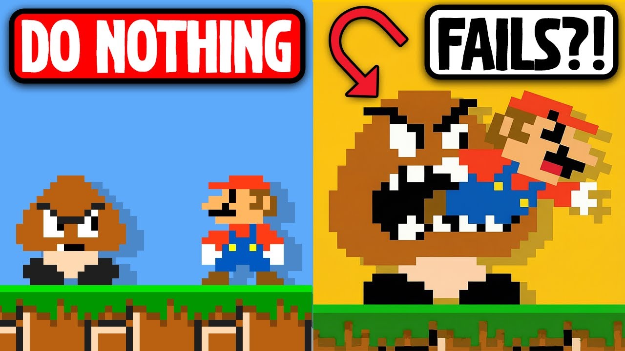 Mario tries to WIN by doing Nothing?! - BTG Reacts to funny Mario ...